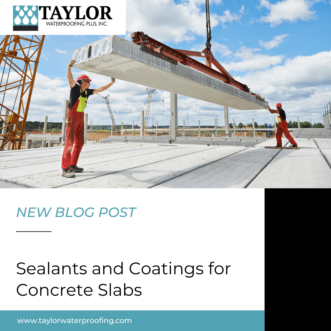 Sealants and Coatings for Concrete Slabs - Taylor Waterproofing